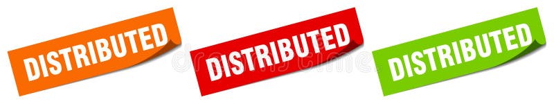 Distributed Sticker. Distributed Square Isolated Sign Stock Vector ...