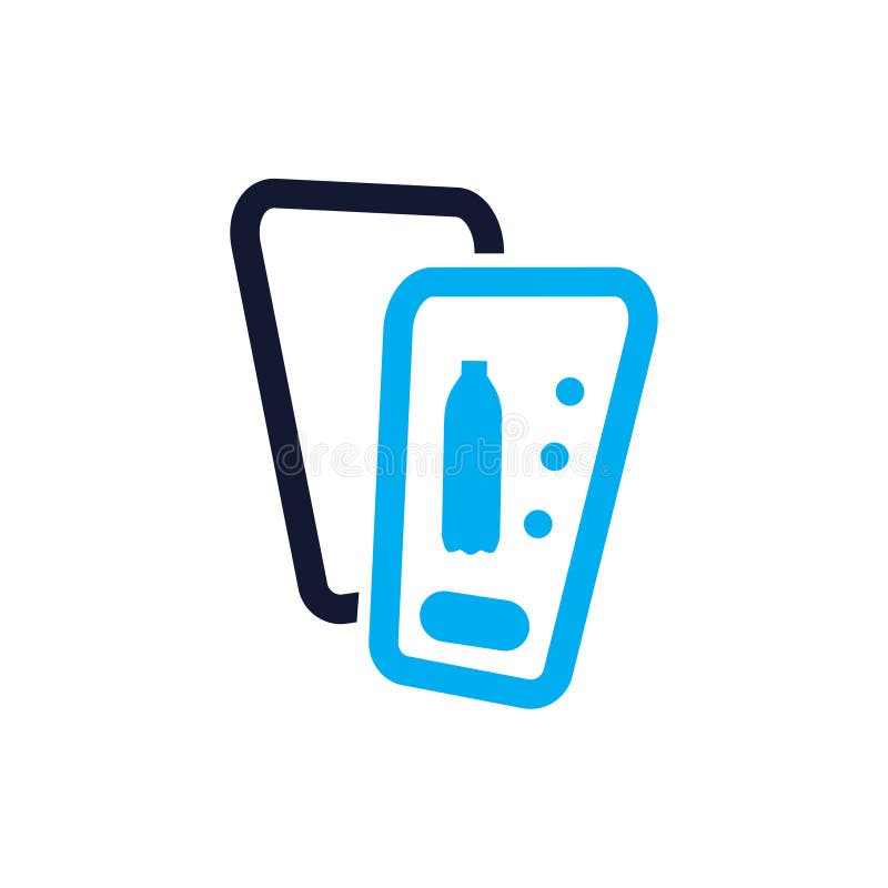 Distributeur Automatique Boisson Bouteille Affichage Logo Illustration ...