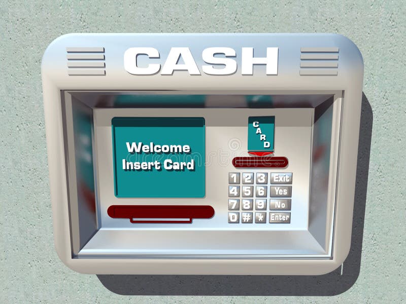 Distributeur Automatique De Billets Illustration Stock - Illustration ...