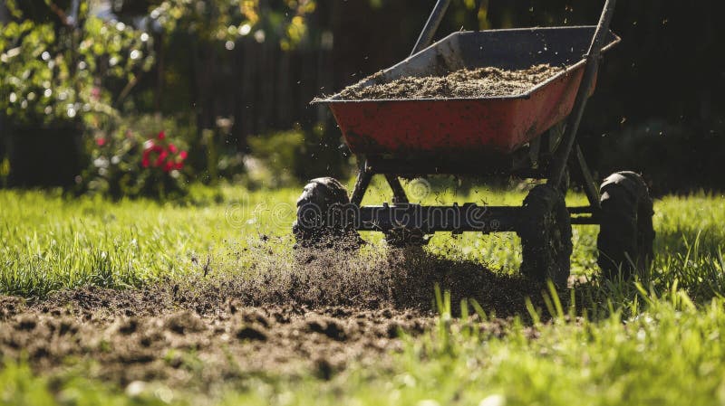 Distributing Grass Seed Using a Lightweight Spreader Garden Equipment ... Distributing Grass Seed Using a Lightweight Spreader Garden Equipment ...
