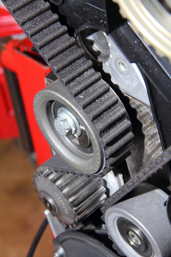 Distribution Belt of an Endothermic Engine Stock Photo - Image of ...