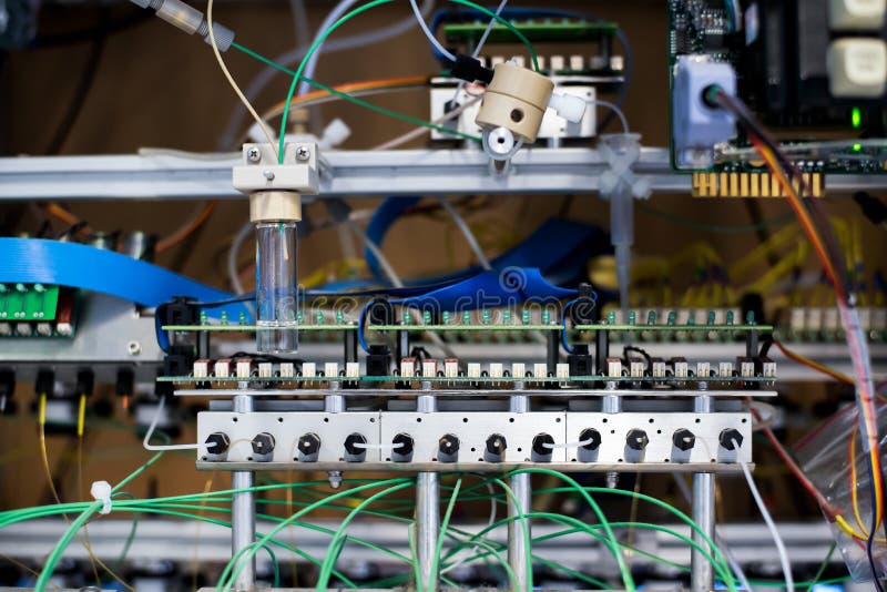 Electrical Conduits System and Metal Pipeline Installed on Building ...