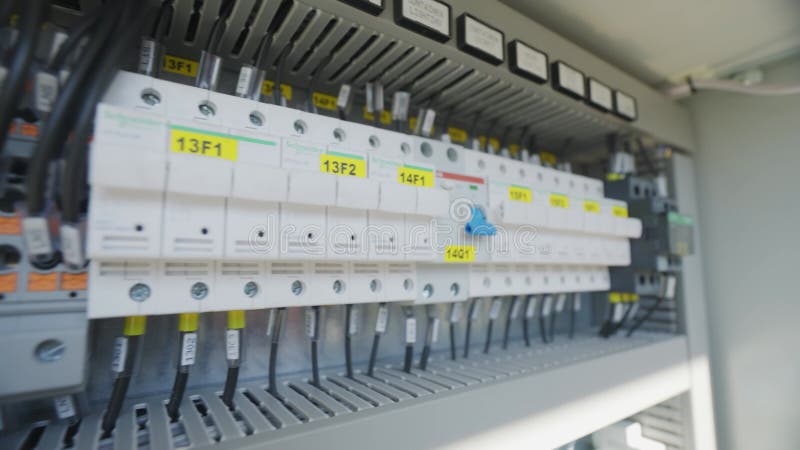 Electrical Panel of an Industrial Generator. Distribution Board of the ...
