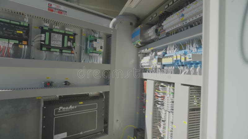 Distribution Board of Diesel Generator. Electrical Panel of an ...