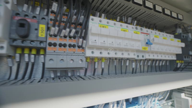 Electrical Panel of an Industrial Generator. Distribution Board of the ...