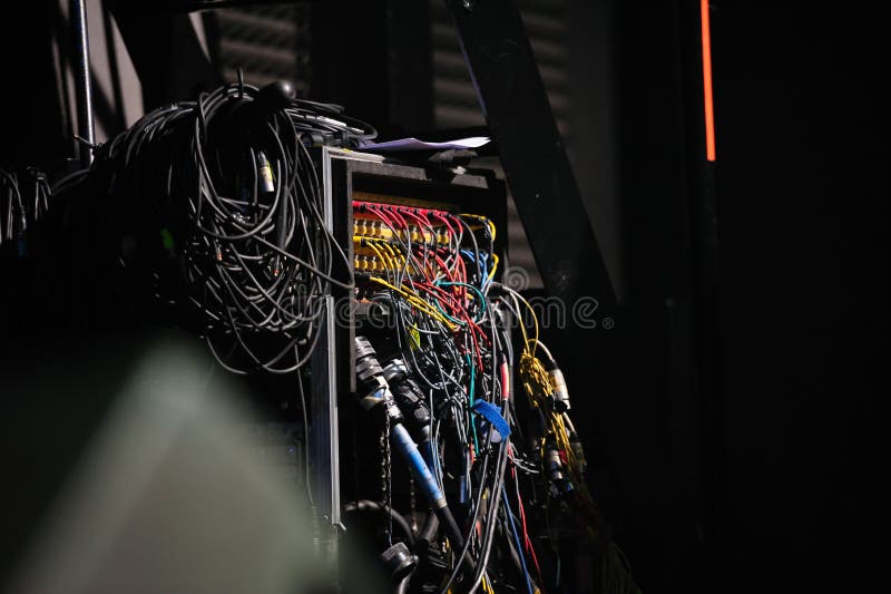 Distribution box cables stock image. Image of power, stage - 66248861