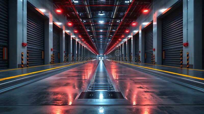 Distribution Center and Logistics Technology Concept. Stock ...