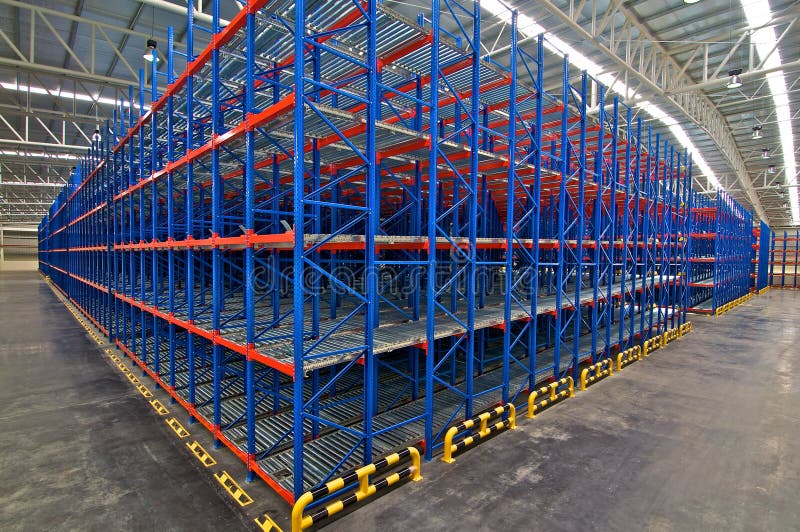 Distribution Center Warehouse Storage Shelving System Stock Image ...