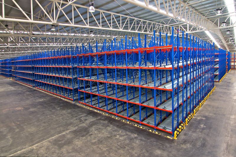 Distribution Center Warehouse Storage Shelving Systems Stock Image ...