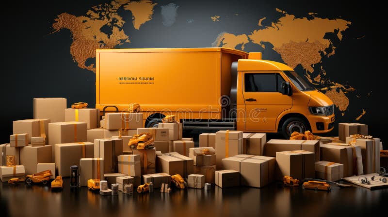 Distribution and Delivery Concept Created with Generative AI Technology ...