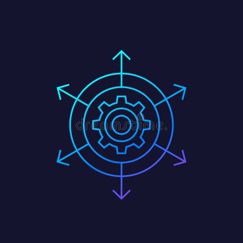 Distribution, Expansion Vector Icon Stock Illustration - Illustration ...