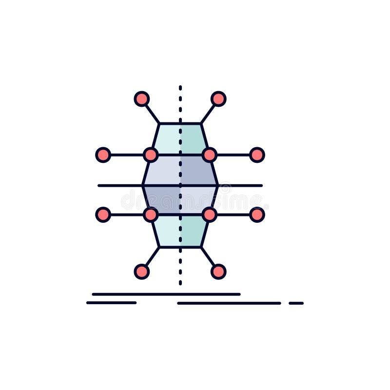 Distribution, Grid, Infrastructure, Network, Smart Flat Color Icon ...
