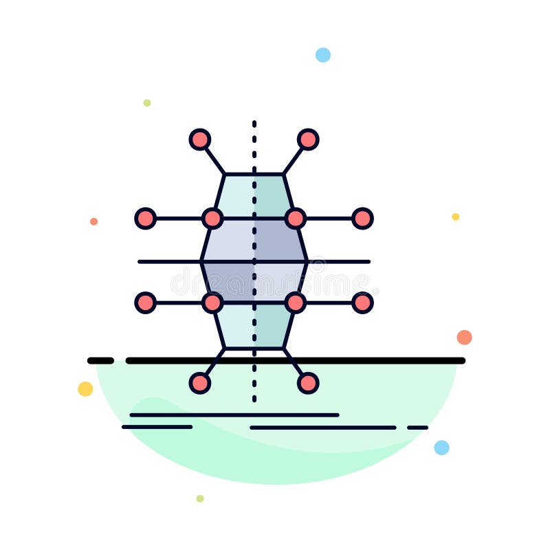 Distribution, Grid, Infrastructure, Network, Smart Flat Color Icon ...