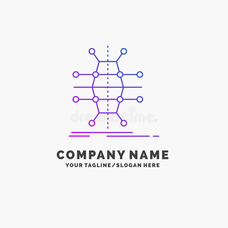 Distribution, Grid, Infrastructure, Network, Smart Purple Business Logo ...