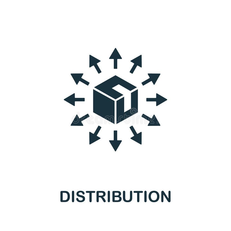 Distribution Icon. Monochrome Style Design from Blockchain Icon ... Distribution Icon. Monochrome Style Design from Blockchain Icon ...