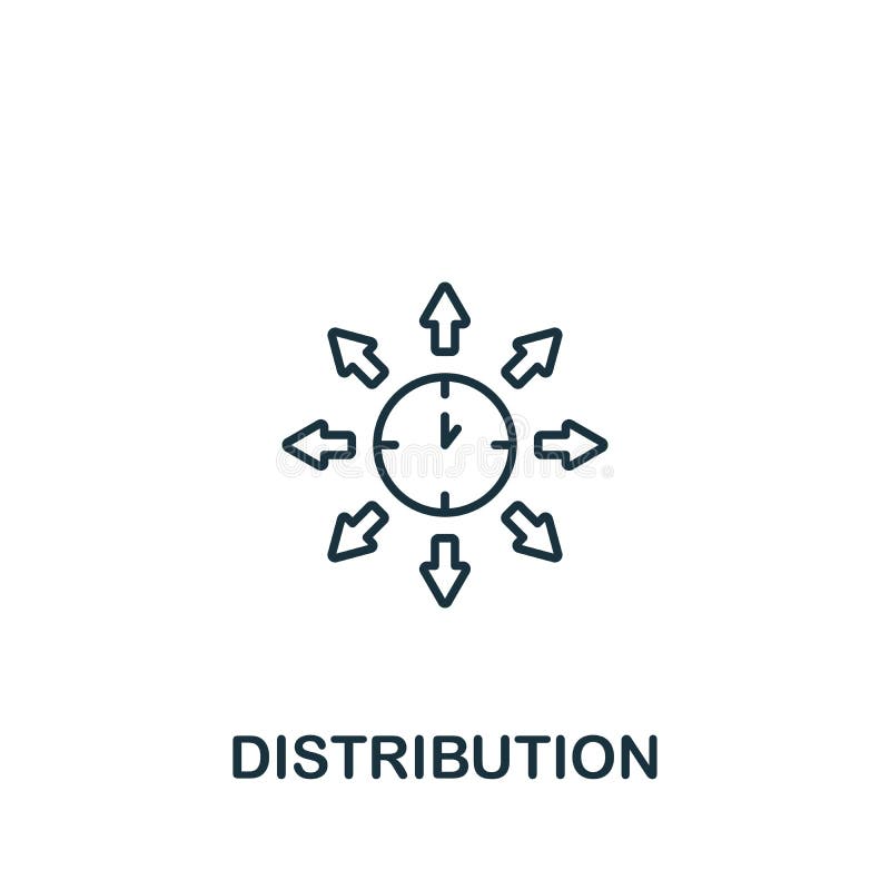 Distribution Icon Icon. Monochrome Simple Time Management Icon for ...