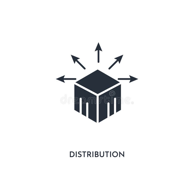 Distribution Icon. Simple Element Illustration. Isolated Trendy Filled ...