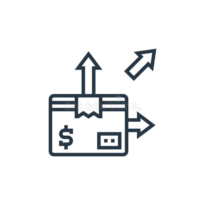 Distribution Icon Vector from Industrial Process Concept. Thin Line ...