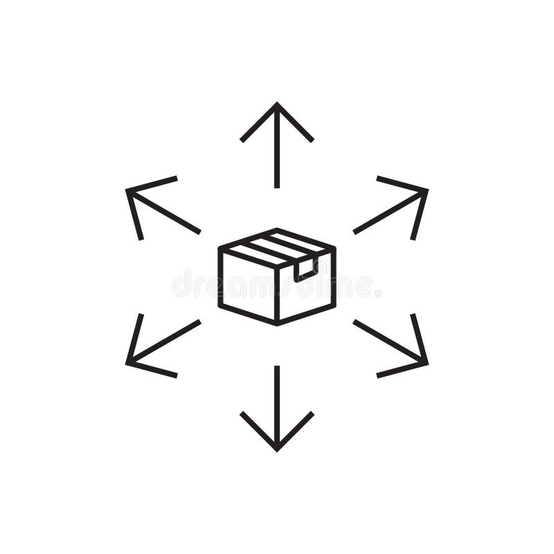 Distribution icon vector stock vector. Illustration of export - 309495708