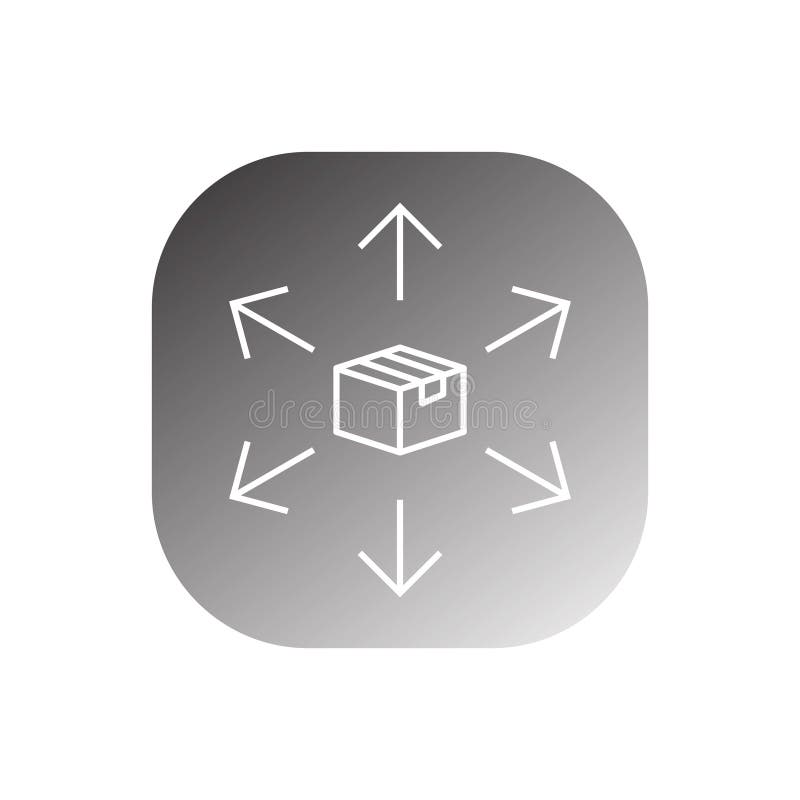 Distribution icon vector stock vector. Illustration of truck - 309495767