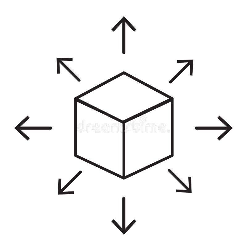 Distribution Icon on White Background. Flat Style. Distribution Box ...