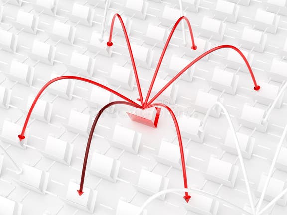 The Distribution of Information Stock Illustration - Illustration of ...