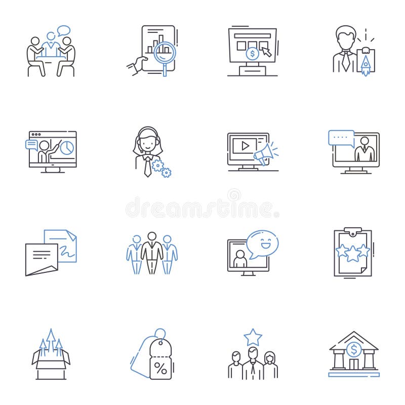 Distribution Launch Line Icons Collection. Rollout, Unveiling ...