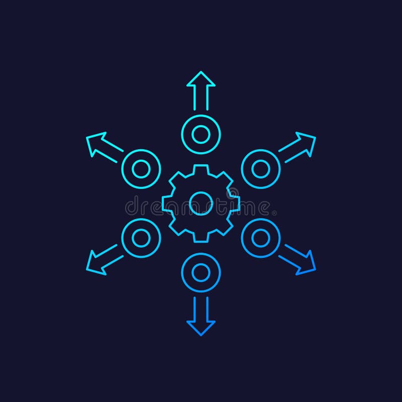 Distribution, Expansion Vector Icon Stock Illustration - Illustration ...