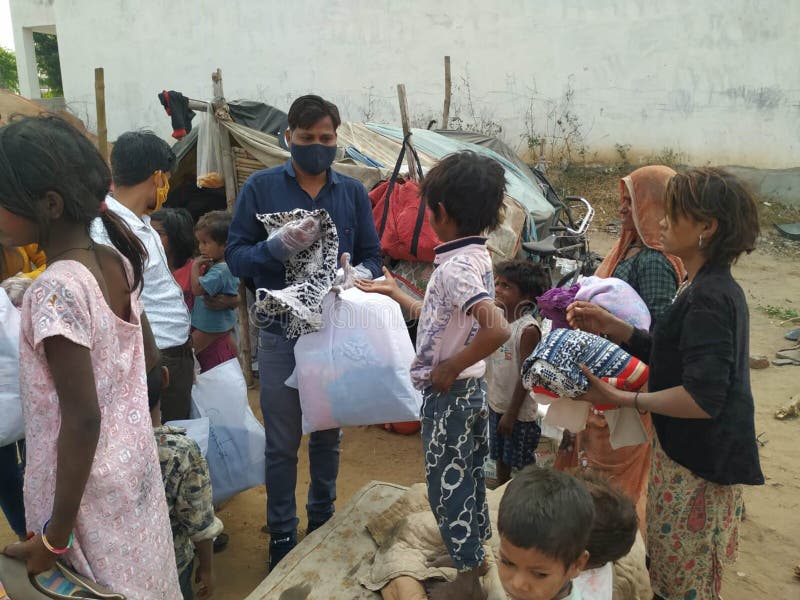 DISTRIBUTION of MATERIAL editorial photography. Image of crowd - 203897212