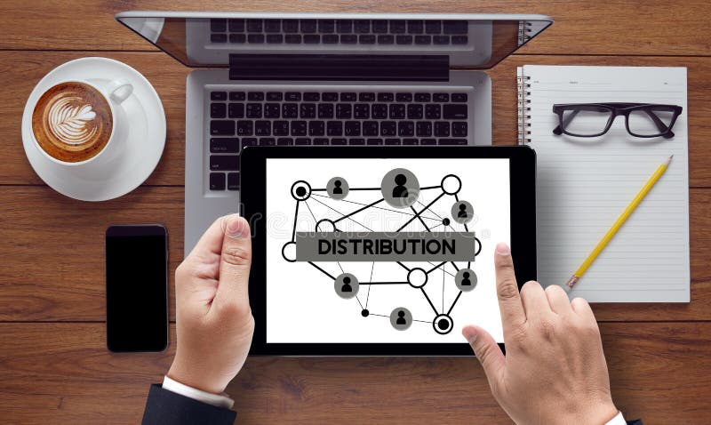 DISTRIBUTION Concept stock photo. Image of management - 67332056