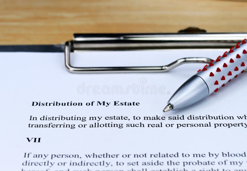 Distribution of My Estate stock photo. Image of writing - 20892938