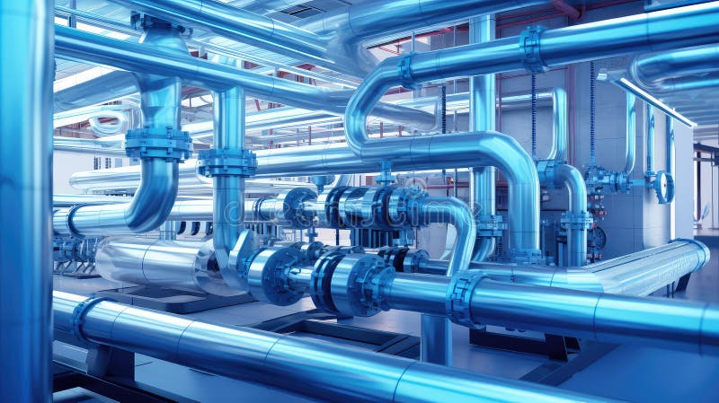 Distribution pipe water stock illustration. Illustration of operation ...