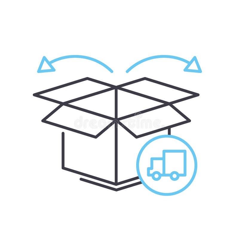 Distribution Plan Line Icon, Outline Symbol, Vector Illustration ...