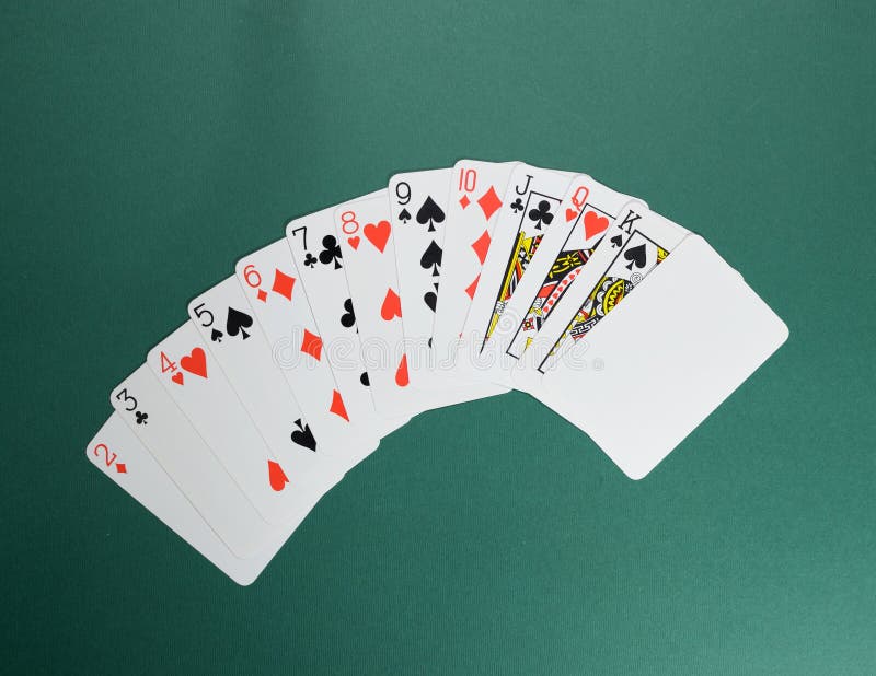 The Distribution of Playing Cards. Stock Image - Image of rate, table ...