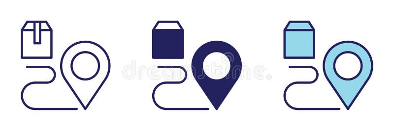 Distribution Route Icon - Navigation Set Stock Vector - Illustration of ...