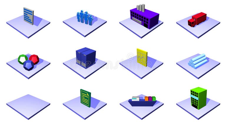 Manufacturing Distribution Icons Stock Illustrations – 1,370 ...