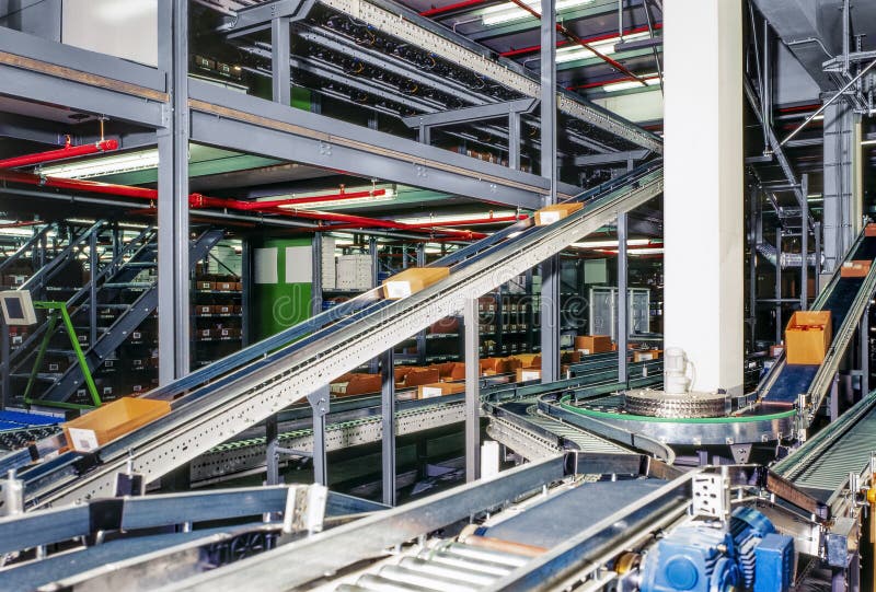 Distribution system stock image. Image of despatch, conveyor - 299396507