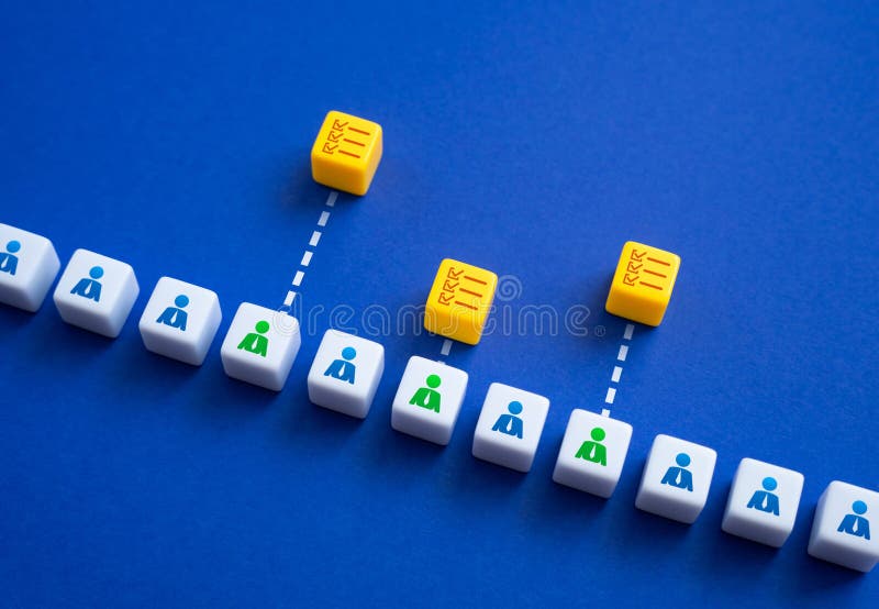 Distribution of Tasks for Employees. Stock Image - Image of alignment ...