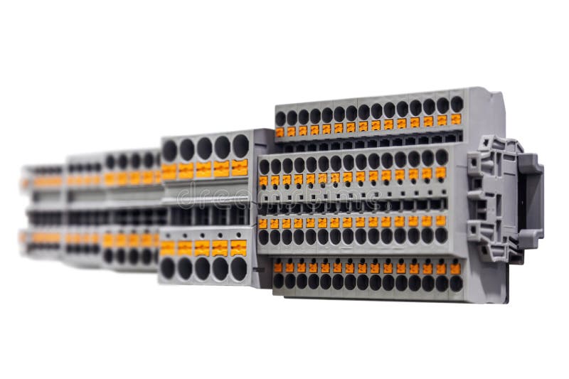 Distribution Terminals with Push-in Technology Isolated Stock Image ...