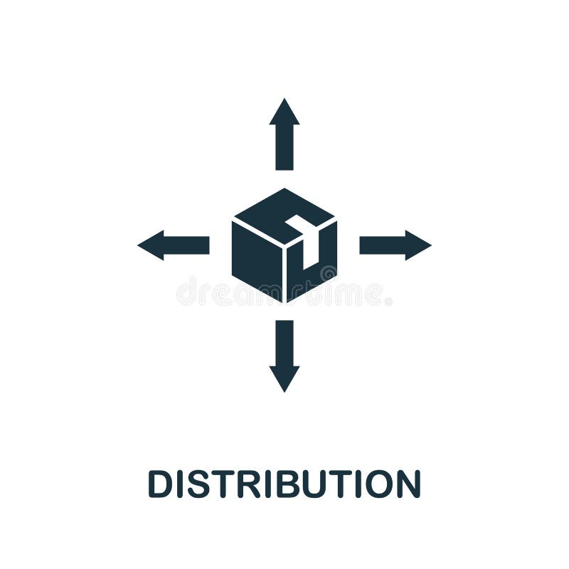 Distribution Vector Icon Symbol. Creative Sign from Business ...