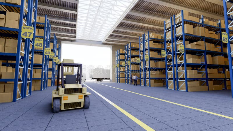 Distribution warehouse stock image. Image of cargo, crate - 31121321