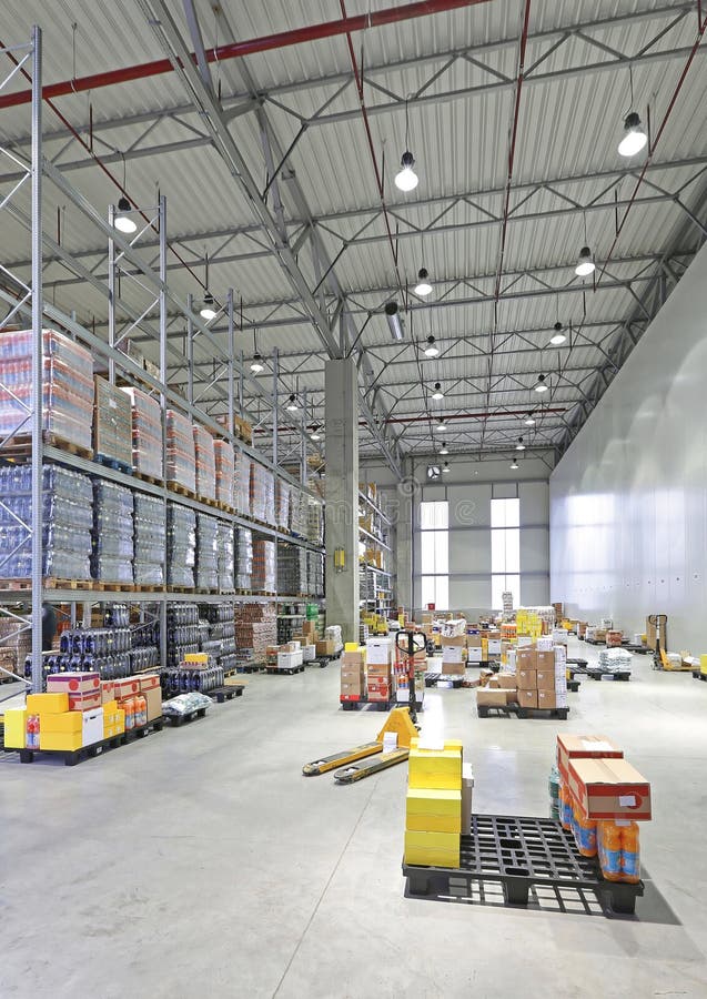 Distribution Warehouse Interior Stock Image - Image of shelving ...