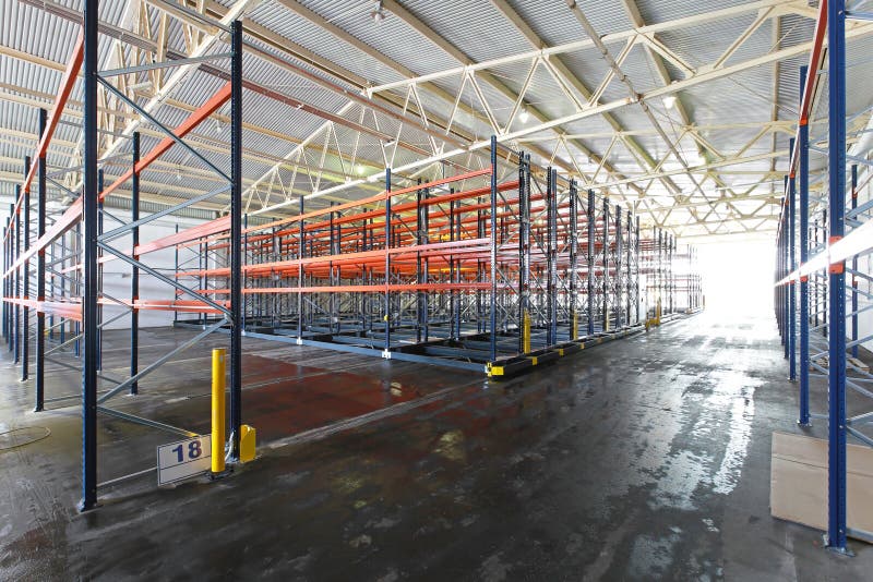 Distribution warehouse stock image. Image of shelf, interior - 32974545