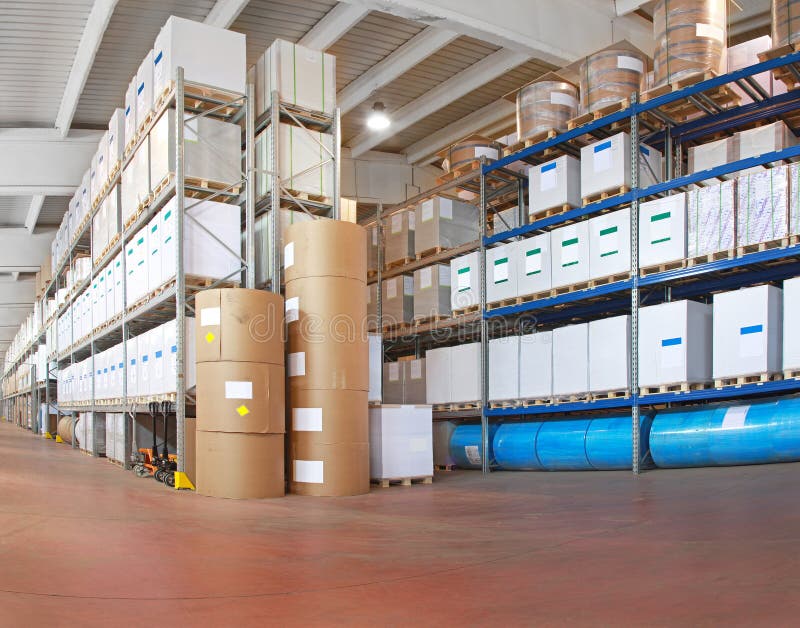 Distribution warehouse stock image. Image of interior - 31657647