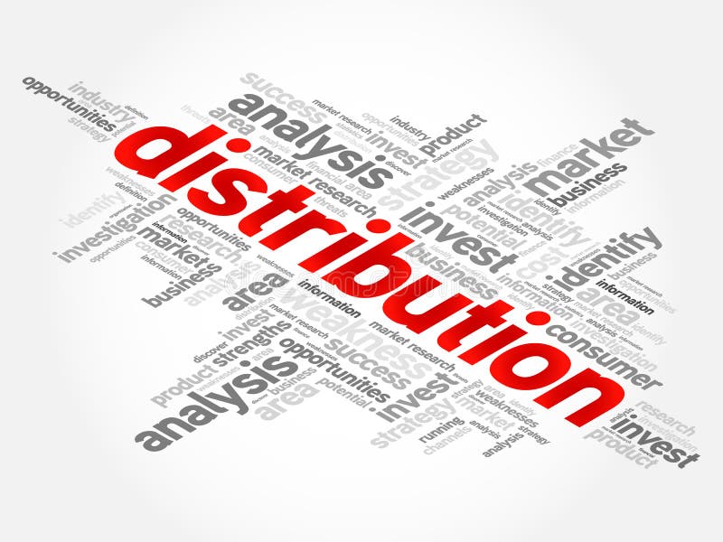 Distribution Word Cloud Collage Stock Illustration - Illustration of ...