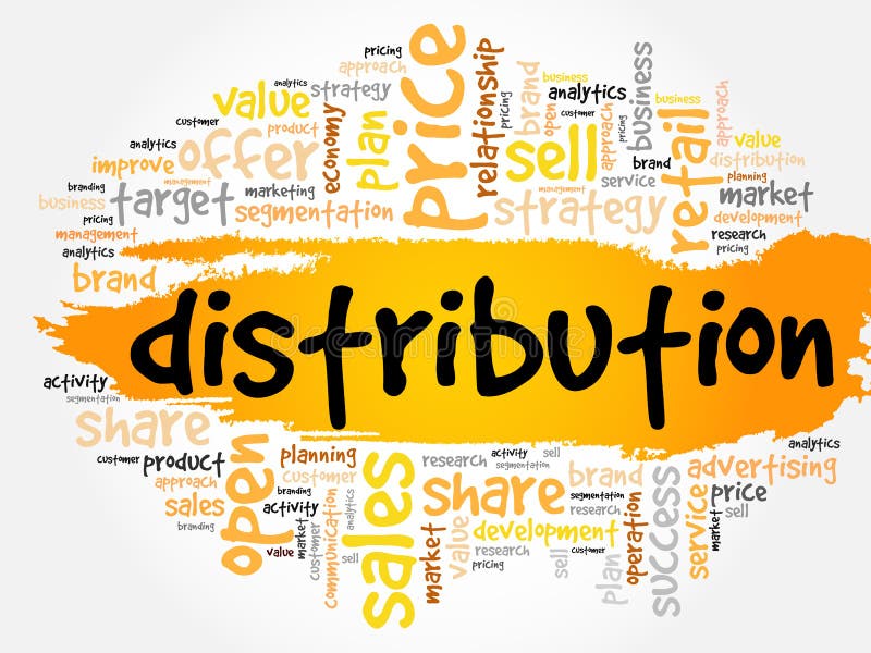 Distribution word cloud stock illustration. Illustration of market ...