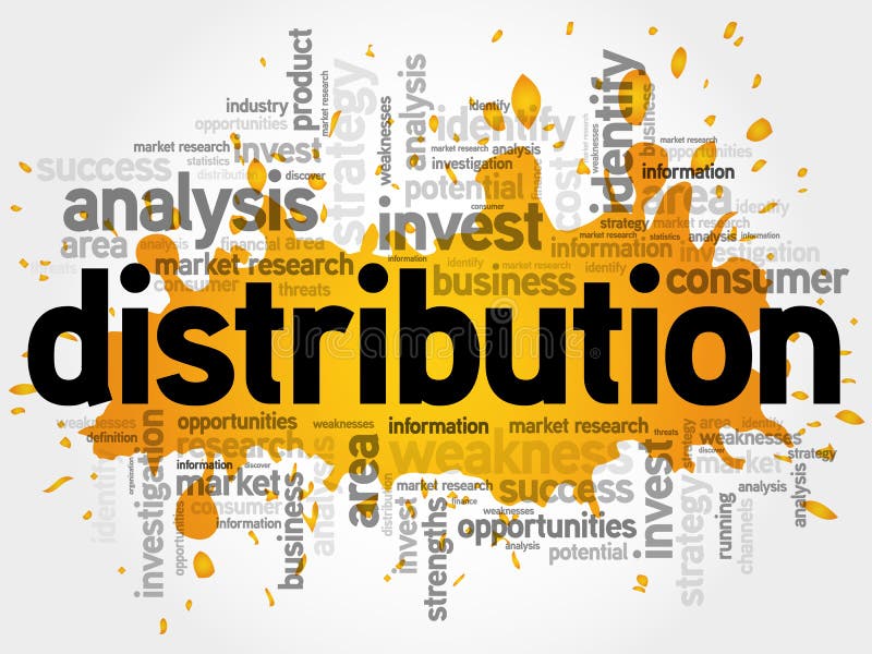 Distribution word cloud stock illustration. Illustration of market ...
