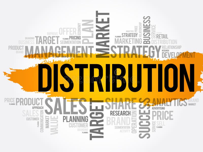 Distribution Word Cloud Hand Sphere Concept Stock Illustration ...