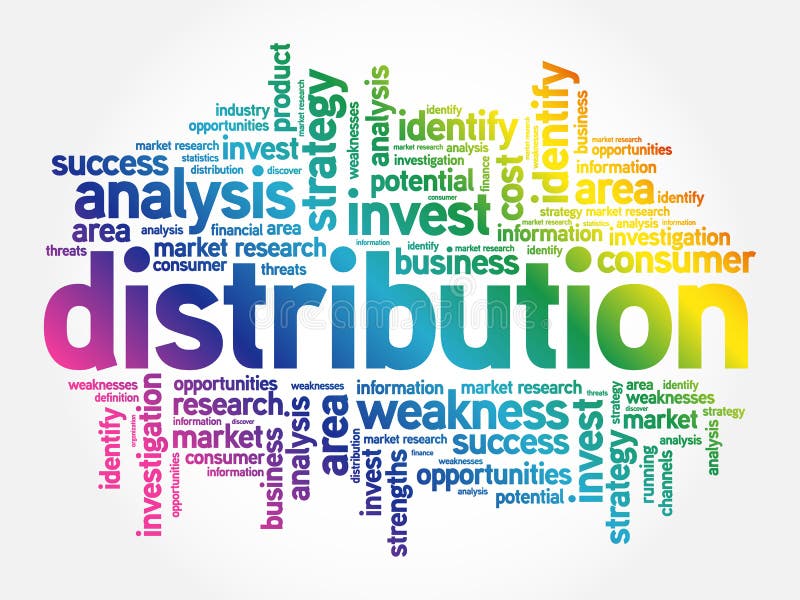 Distribution Word Cloud Collage Stock Illustration - Illustration of ...