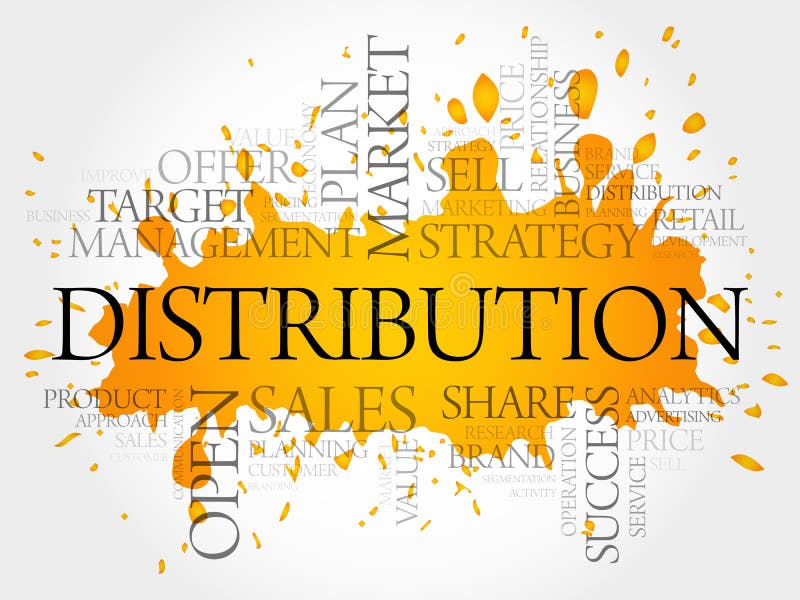 Distribution Word Cloud Collage Stock Illustration - Illustration of ...
